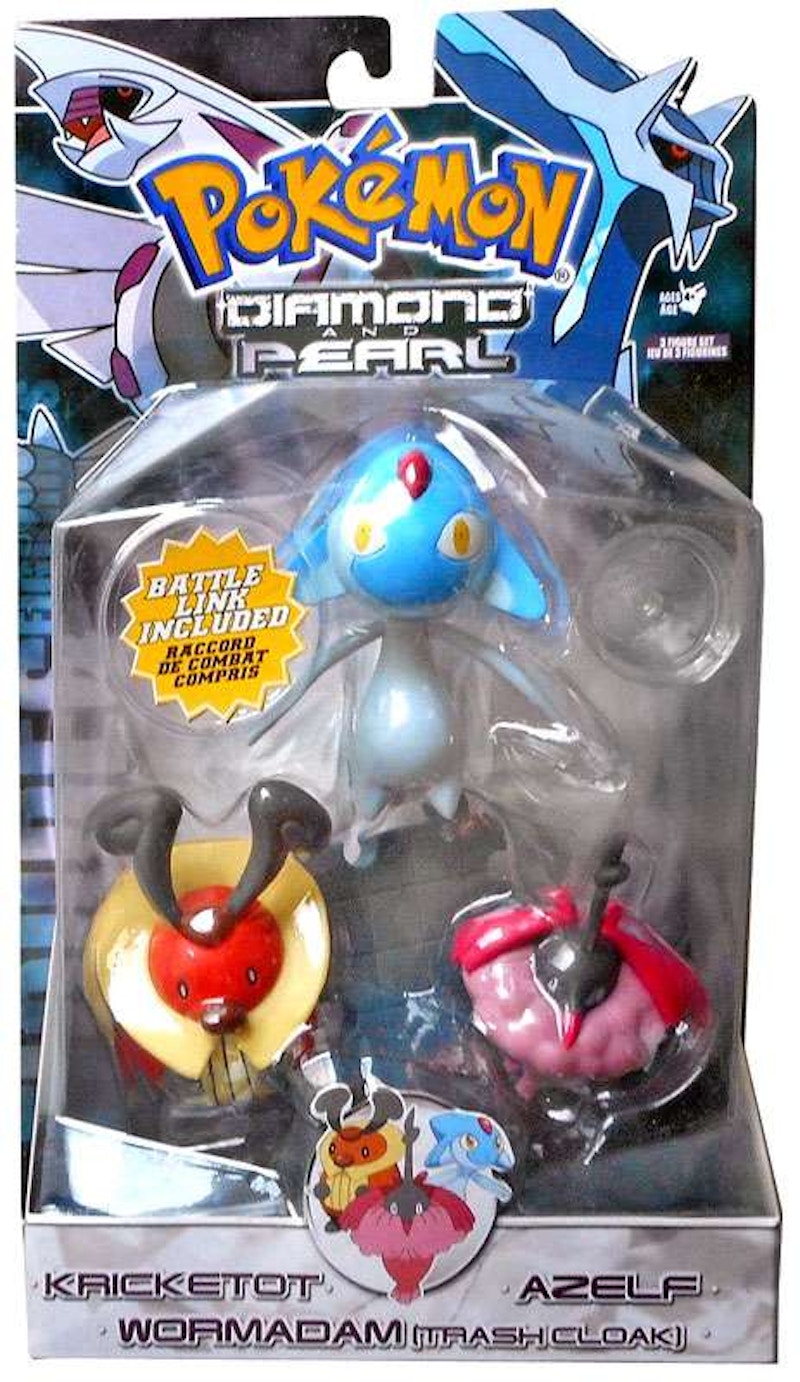 Jakks Pacific Pokemon Series 5 Kricketot, Azelf & Wormadam [Plant Cloak ...
